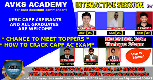 AVK's CAPF Coaching Academy, Hyderabad: CAPF, CAPF-AC, Coaching, Online ...