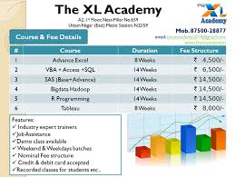 The XL Academy, Delhi: Advance Excel, SAS (Basic+Advance), Bigdata ...