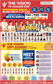 The Vision PU College, Bengaluru: NEET, Online Classes, Offline Classes