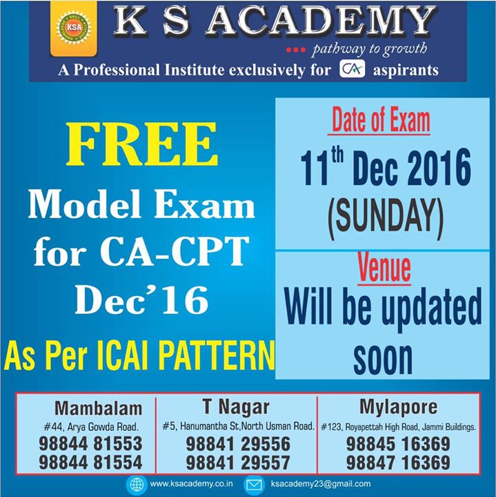 KS Academy, Chennai: CA, Coaching, Online Program, Classroom Program ...