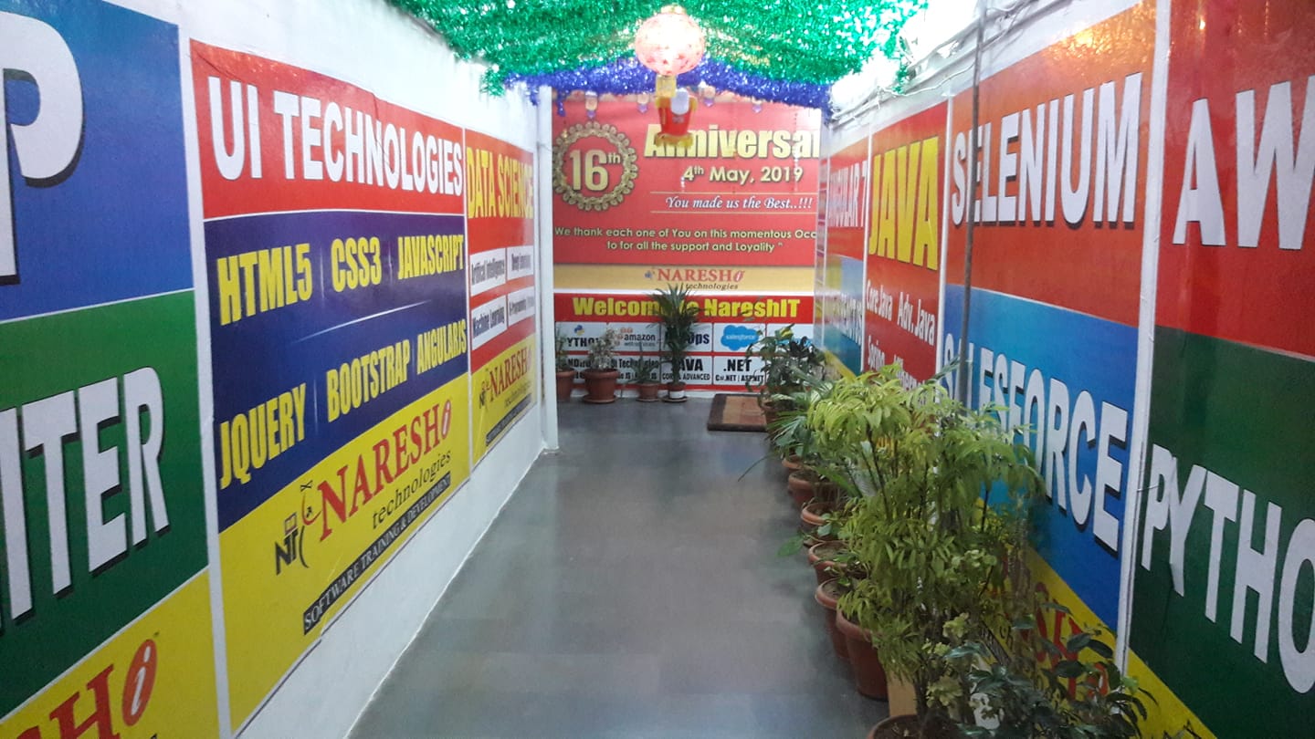 Naresh i Technologies, Hyderabad: Core Java, Spring, Selenium, AWS, SQL Server, Python, React JS ...