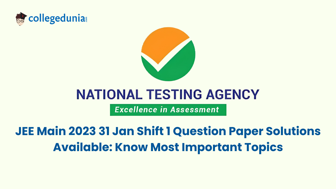 JEE Main 2023 Question Paper Jan 31 Shift 1 Download PDF