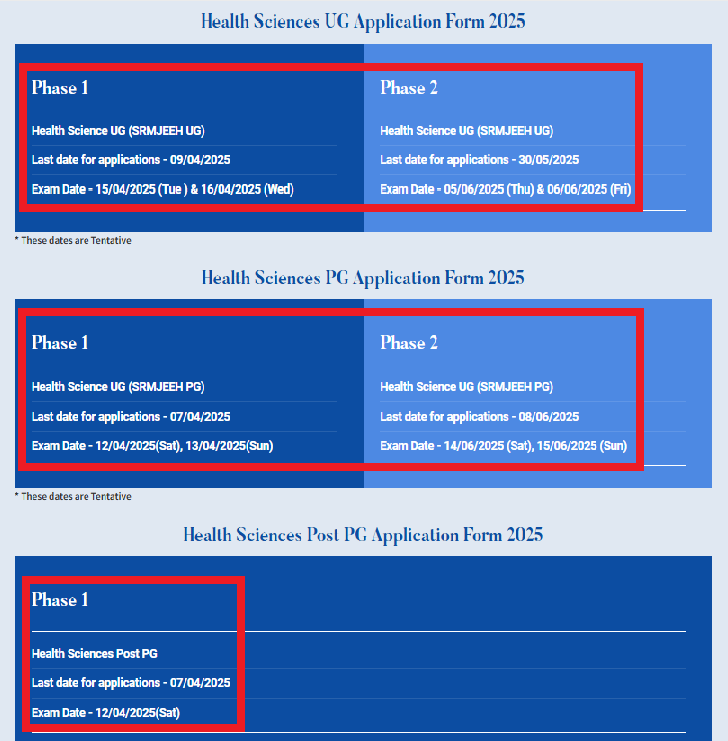 SRM University (Deemed to be University) Begins UG, PG, and Post-PG Admission 2025 for Health ...
