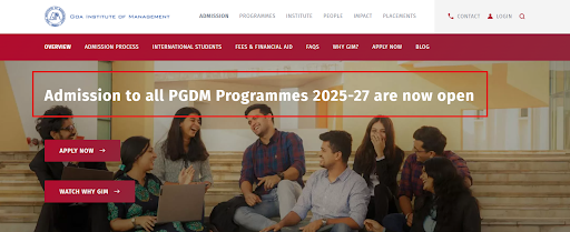 GIM Opens Admission for PGDM Program AY 2025, Apply Before December 23