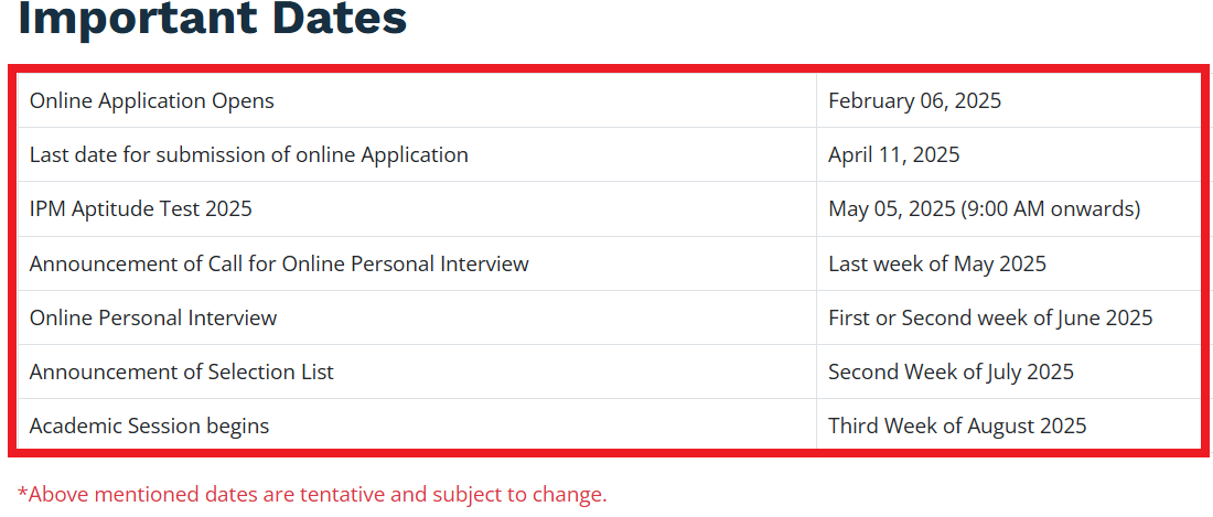 IIM Rohtak Opens IPM AT 2025 Registrations on Feb 06; Check Detailed ...