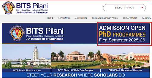 BITS Pilani Opens PhD in Civil Engineering Program Application 2025, Check Details Here!